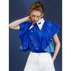 Blue bird embroidery blouse – remulia