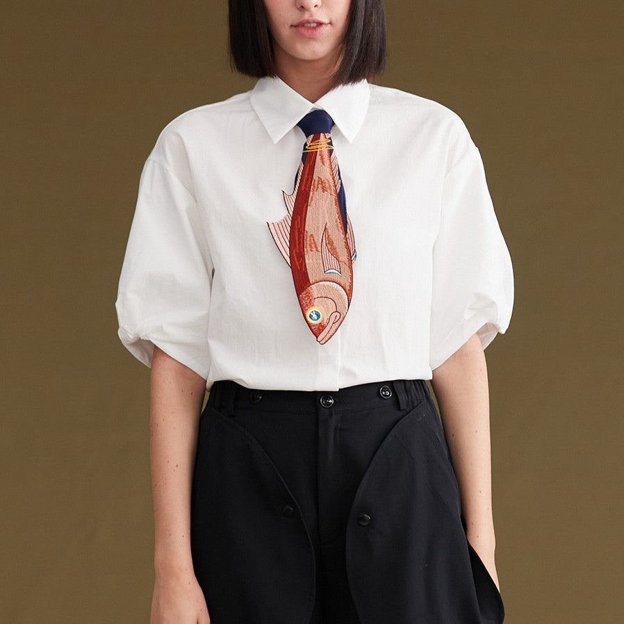 fish embroidery tie – remulia