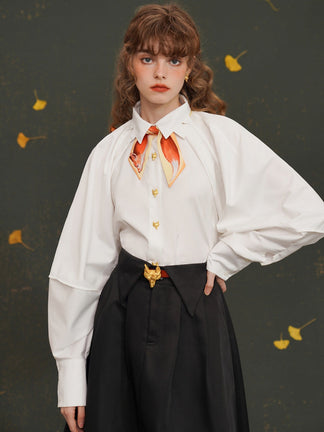 hand painted red fox neckerchief – remulia