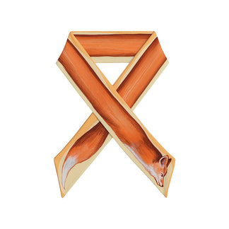 hand painted red fox neckerchief – remulia